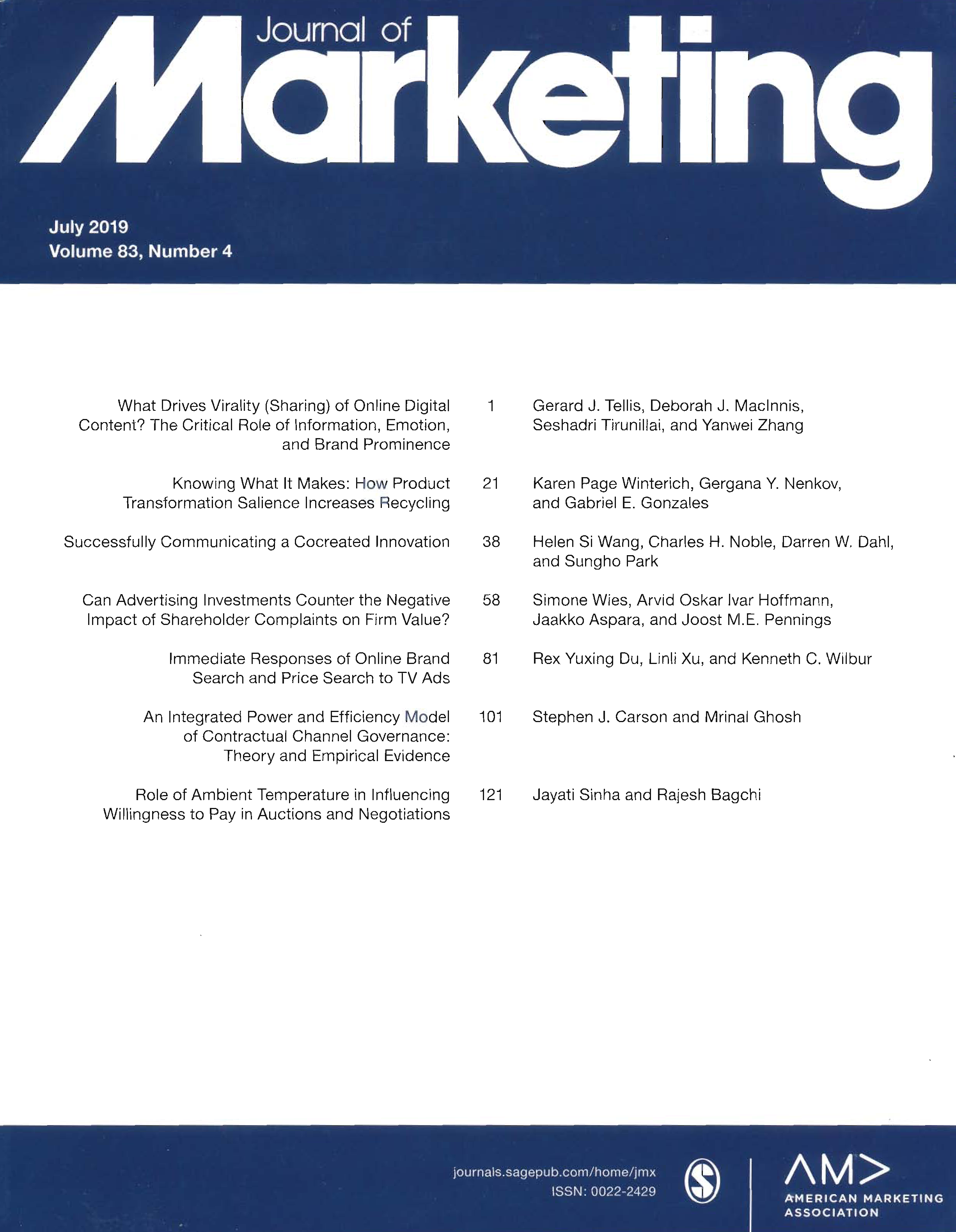 AMA Vol. 83 No. 4 Jul. 2019 - Perpustakaan Universitas Widyatama