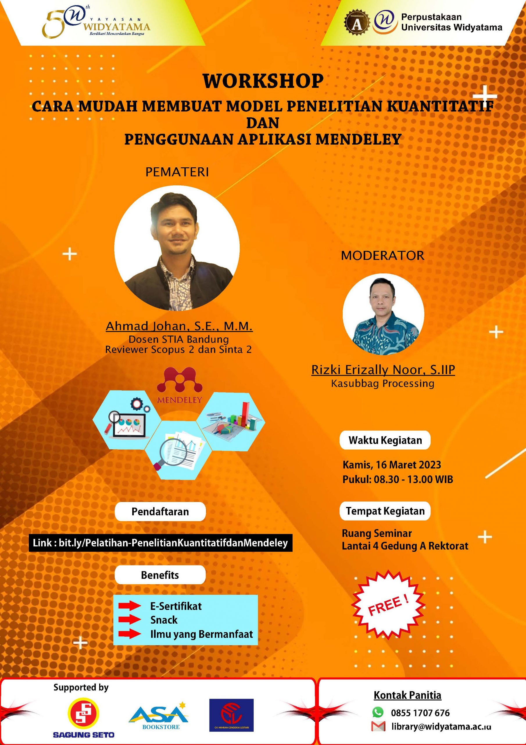 Poster Kegiatan 16 Maret 2023 - Perpustakaan Universitas Widyatama