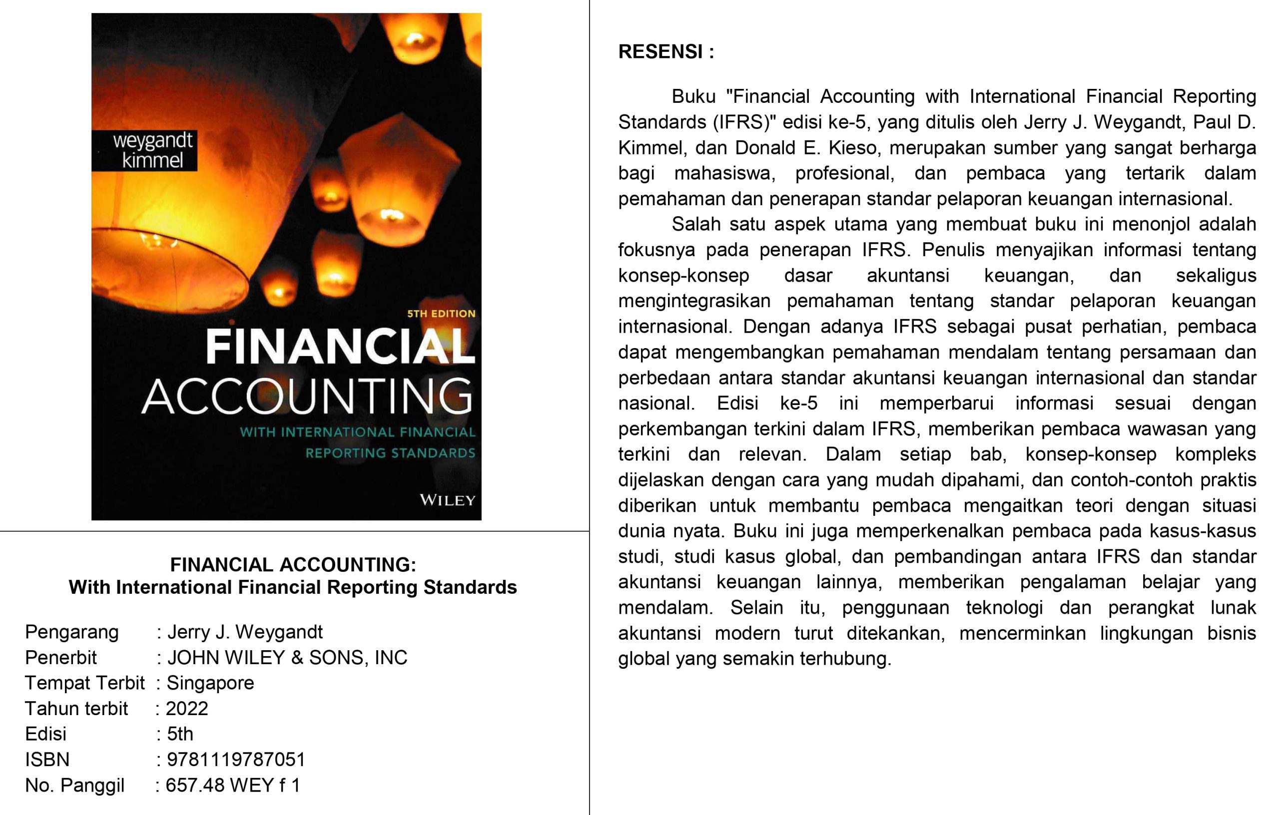 Resensi Buku - FINANCIAL ACCOUNTING - Perpustakaan Universitas Widyatama