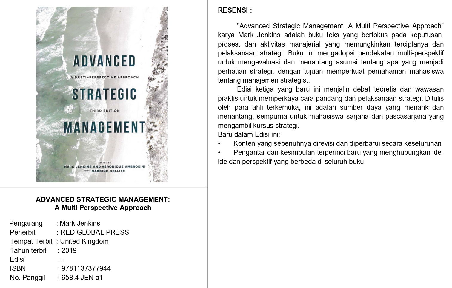 21. Resensi Buku - ADVANCED STRATEGIC MANAGEMENT A Multi Perspective ...