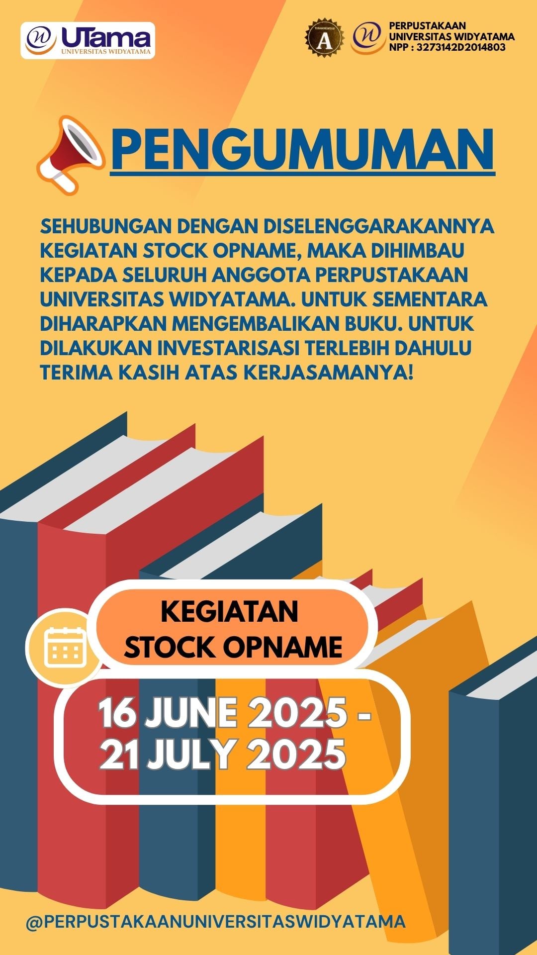 Kuning Biru Modern Gradasi Ayo Ke Perpustakaan Cerita Instagram ...